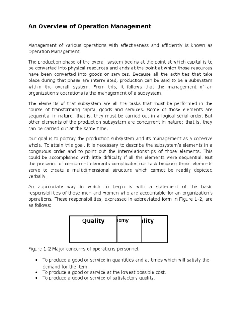 Overview of Operations Management | PDF | Demand | Economics