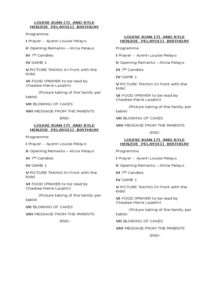 Kian Kyle Bday | PDF | Religious Behaviour And Experience | Religion ...