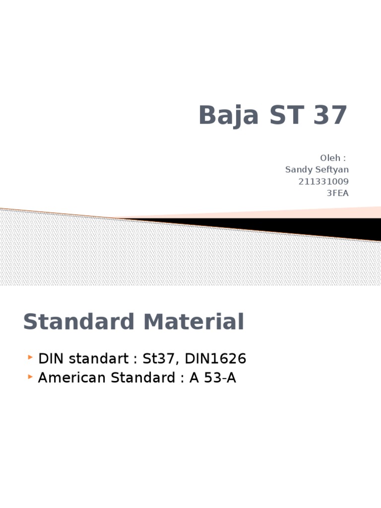Spesifikasi dan Aplikasi Baja ST 37 | PDF | Baja | Elemen Kimia