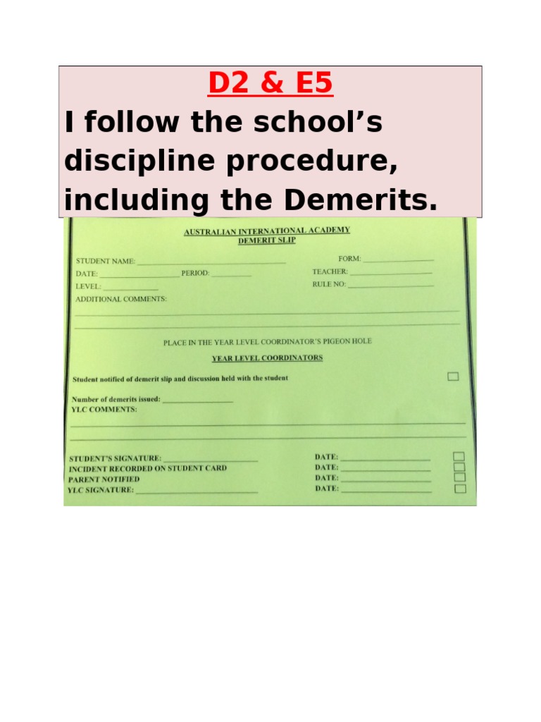 Demerit PDF