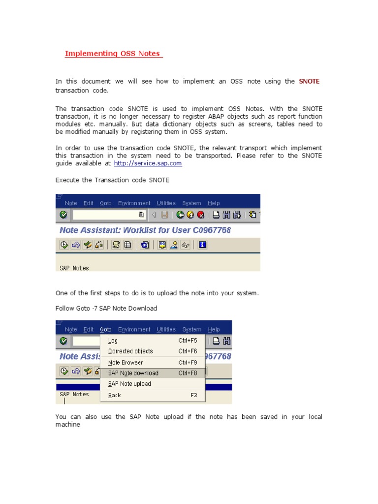 Implementing OSS Notes: Snote | PDF | Data | Digital Technology