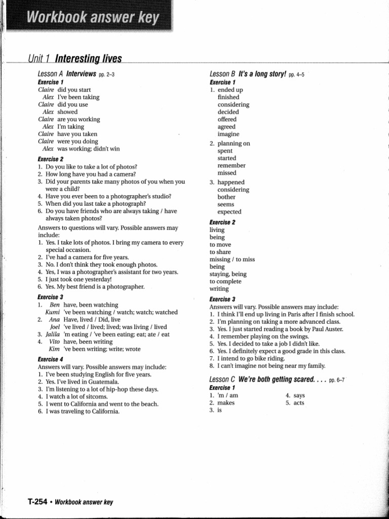 Touchstone Level 4 Workbook Answer Key1 PDF | PDF