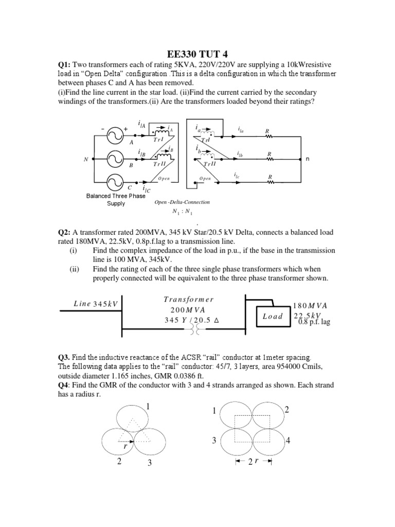 Solving Electrical Engineering Problems Involving Transformers, Transmission Lines, and ...