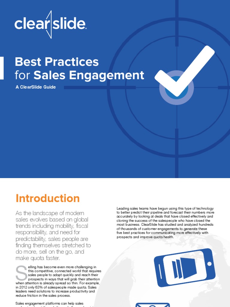 Best Practices For Sales Engagement | PDF | Sales | Analytics