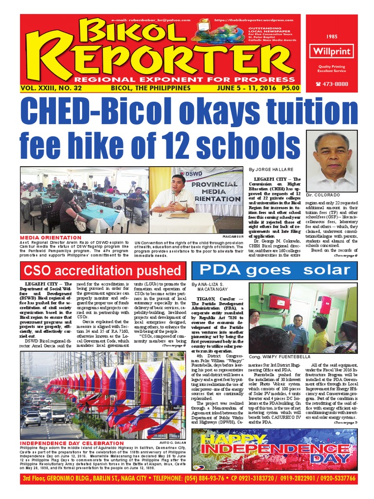 Bicol Region Tuition Fee Hikes Approved | PDF | Tourism | Philippines