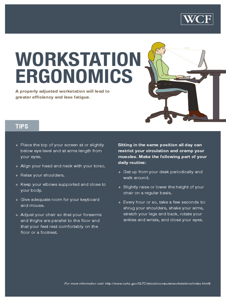 Workstation Ergonomics: A Properly Adjusted Workstation Will Lead To ...