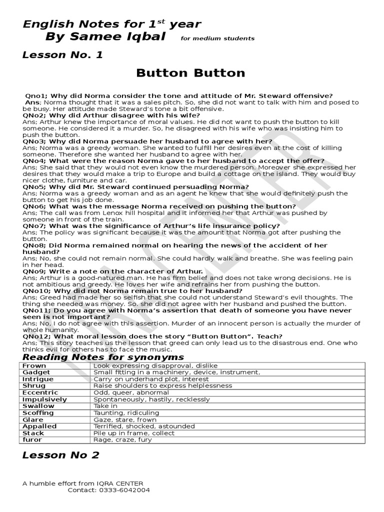 1st Year English Notes | PDF | Plough | Biblical Magi