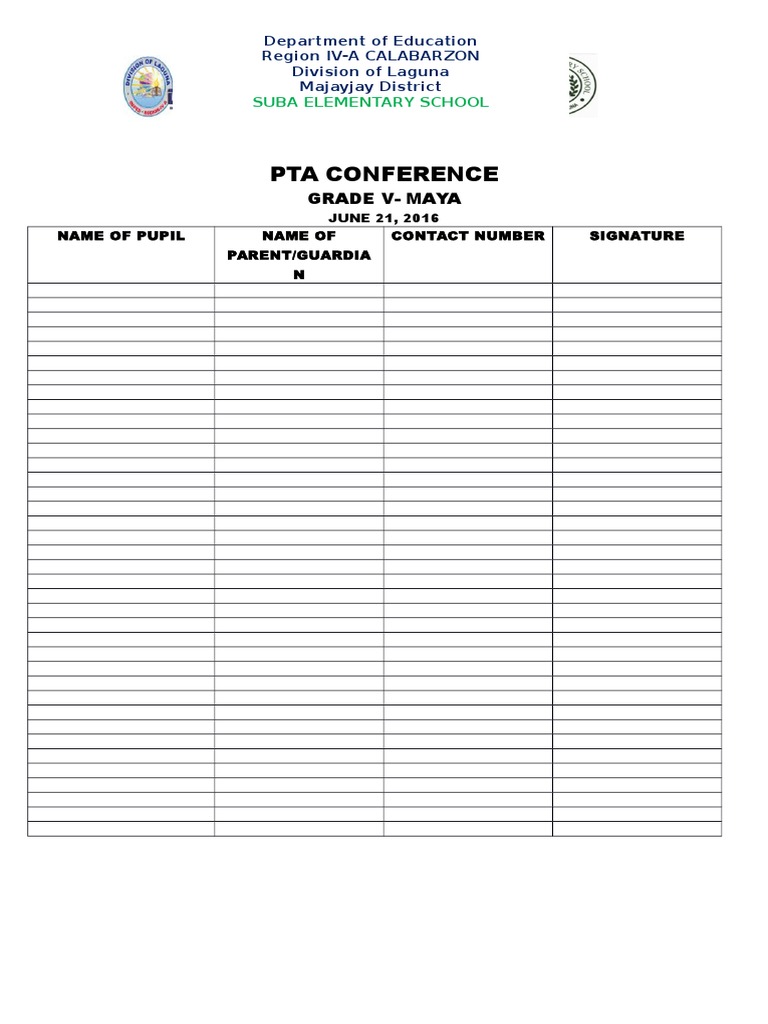 Pta Conference Attendance | PDF