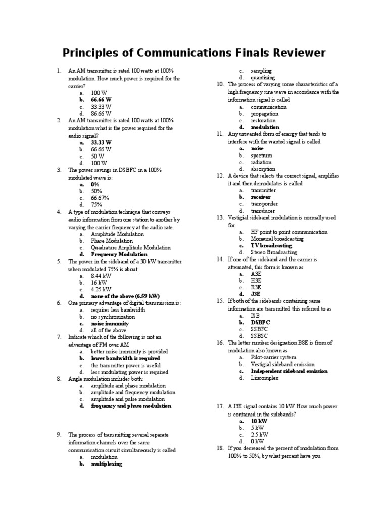 ECE121 - Finals Reviewer | PDF | Frequency Modulation | Modulation