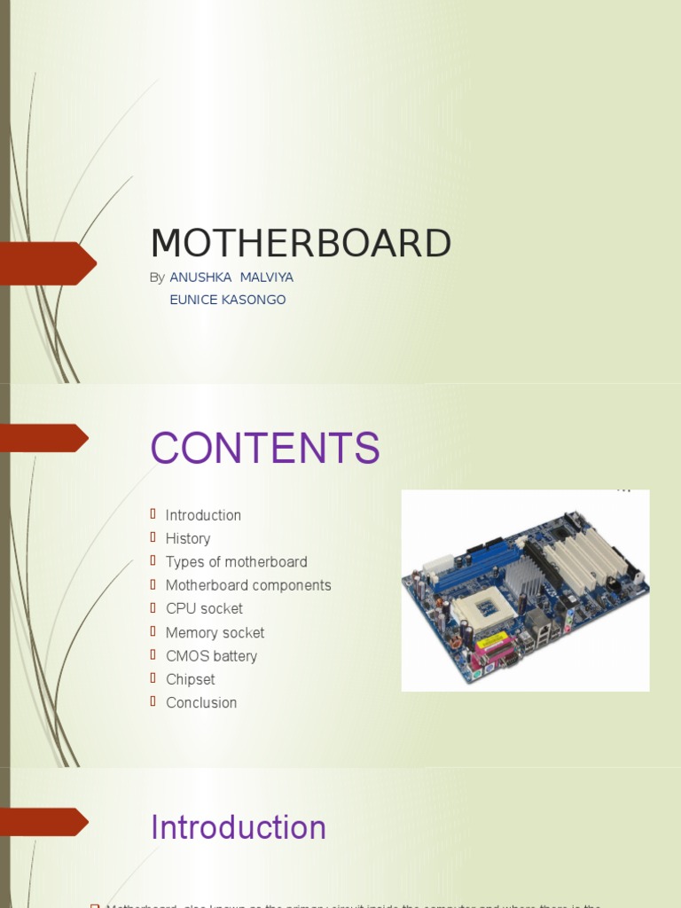 MOTHERBOARD | PDF | Random Access Memory | Central Processing Unit