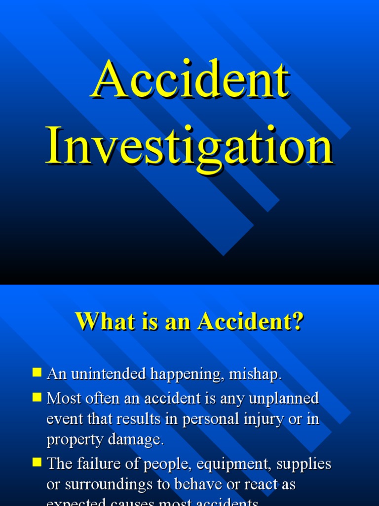 Accident Investigation PPT | Witness | Cognition