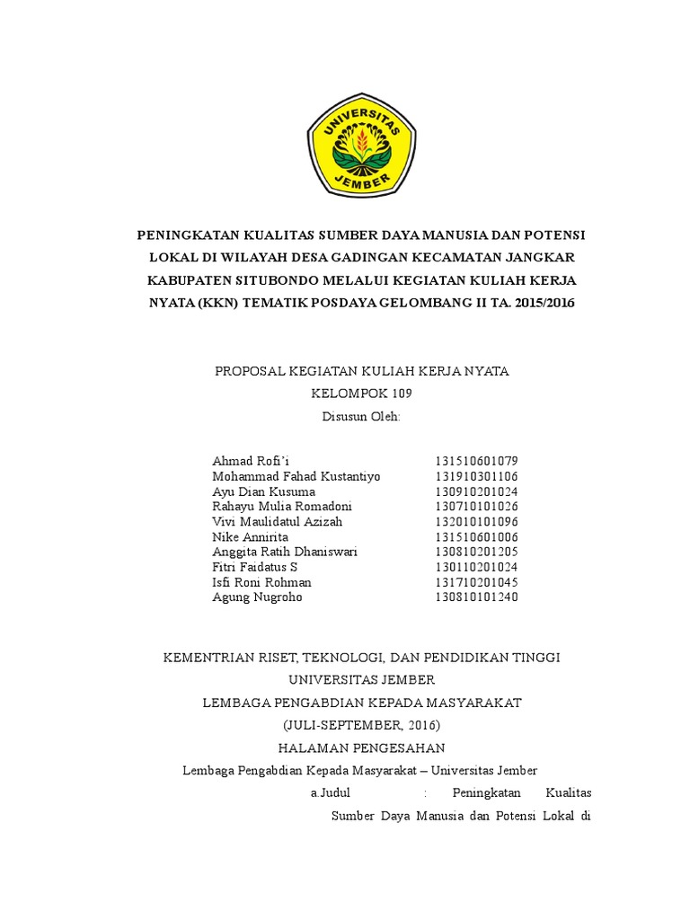 Proposal Fix KKN | PDF