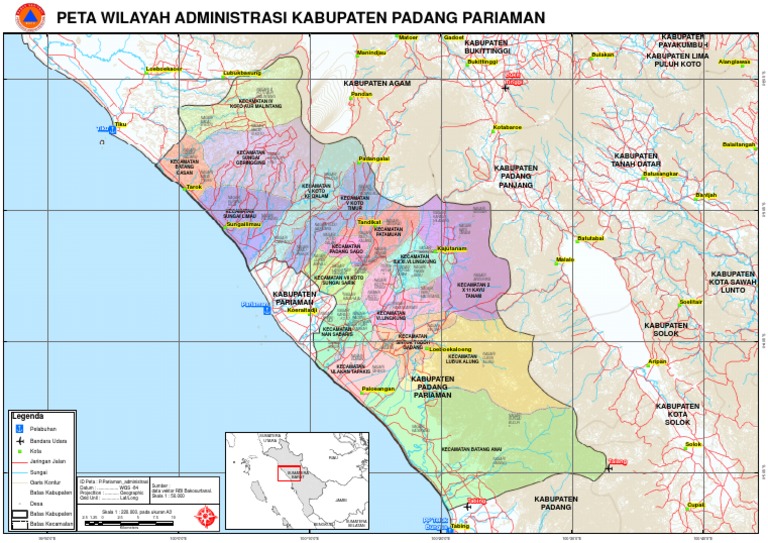 Peta Administrasi Padang Pariaman BNPB PDF | PDF
