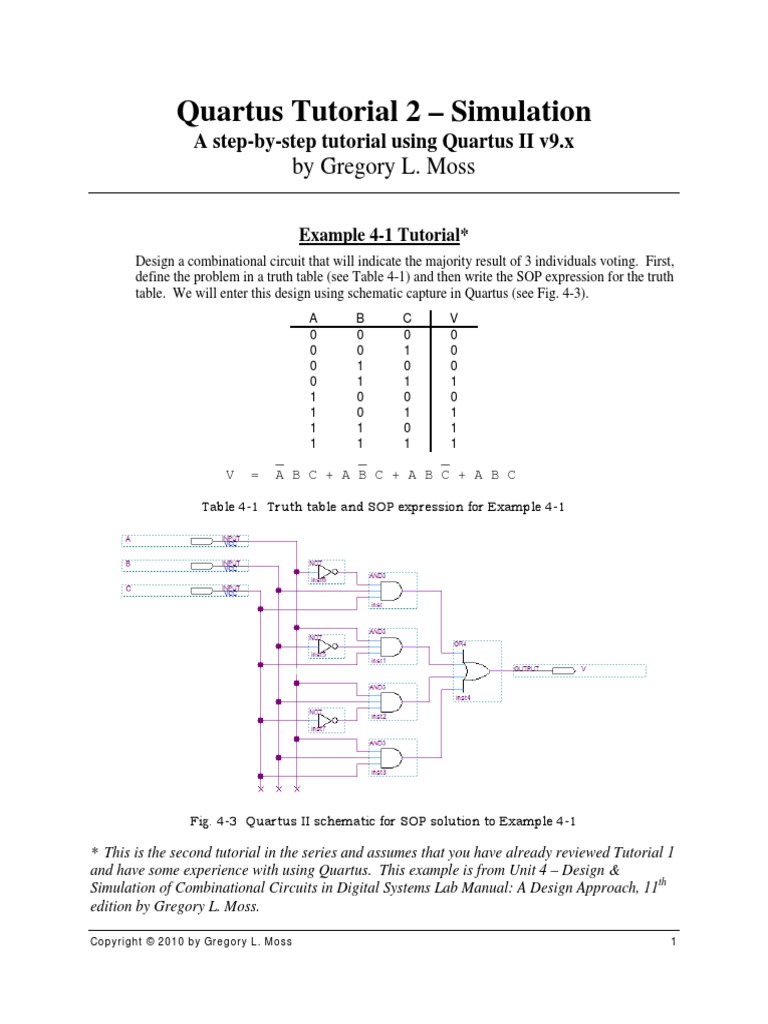 Quartus Tutorial 2 Simulation PDF | PDF | Point And Click | Field Programmable Gate Array