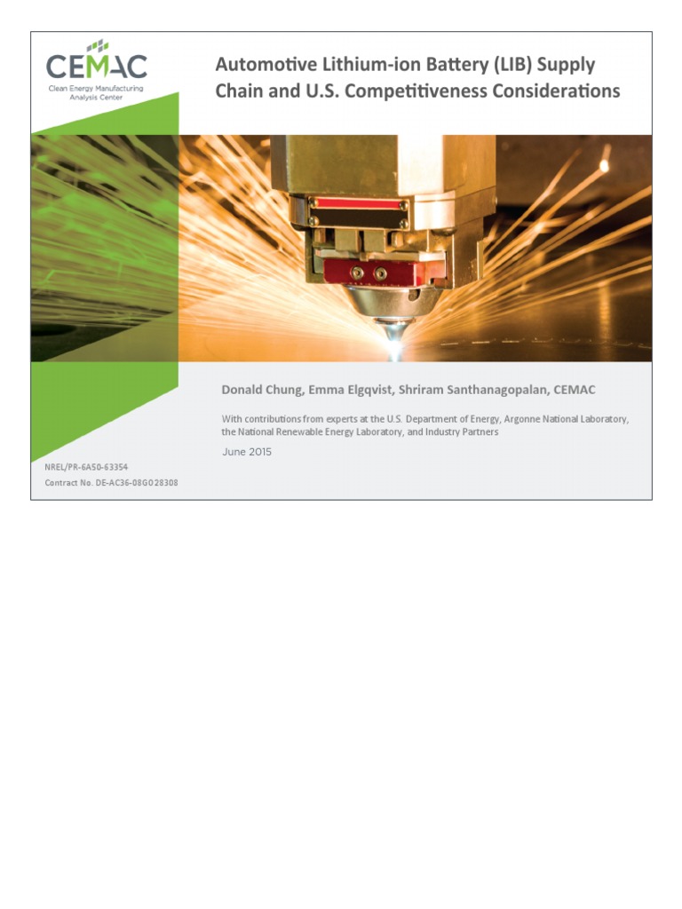 Lithium-Ion Battery CEMAC | PDF | Plug In Hybrid | Hybrid Electric Vehicle