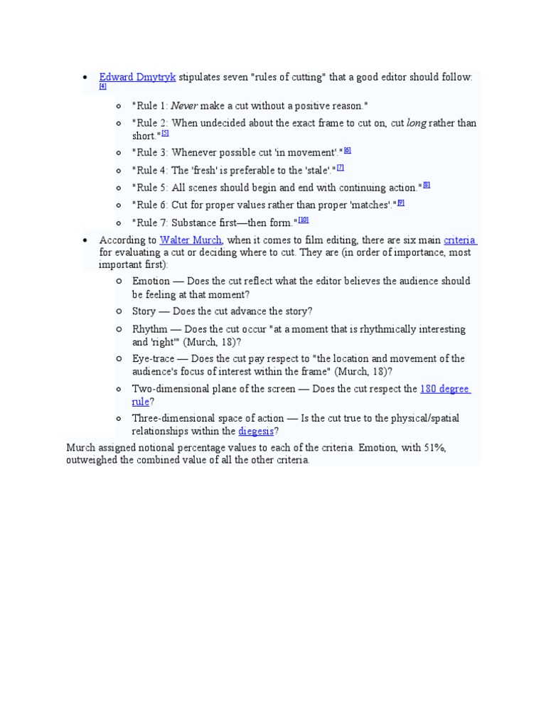 Seven Rules of Editing | PDF