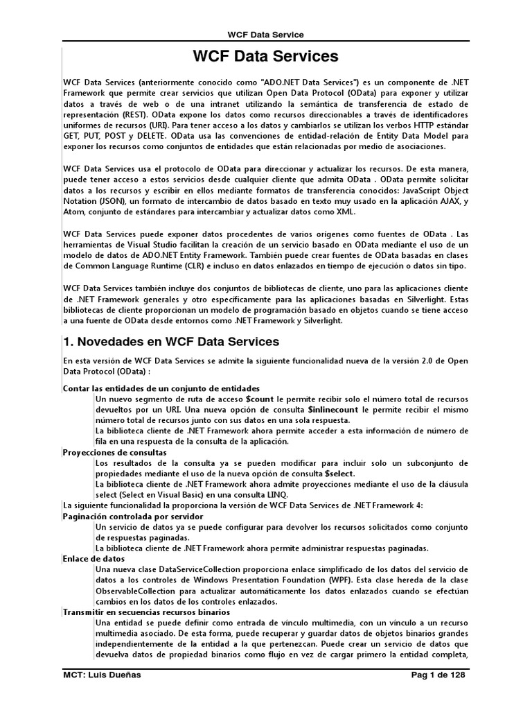 11 Manual de WCF Data Services | PDF | Protocolo de Transferencia de Hipertexto | Transferencia ...