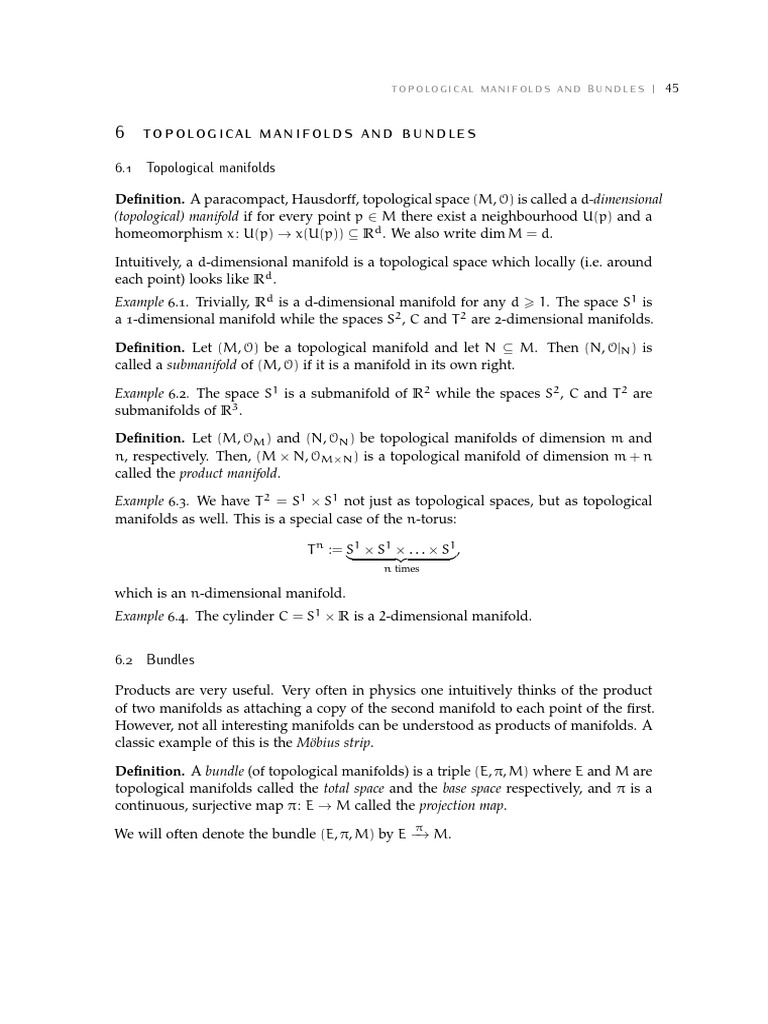 Lecture 06 - Topological Manifolds and Manifold Bundles (Schuller's ...