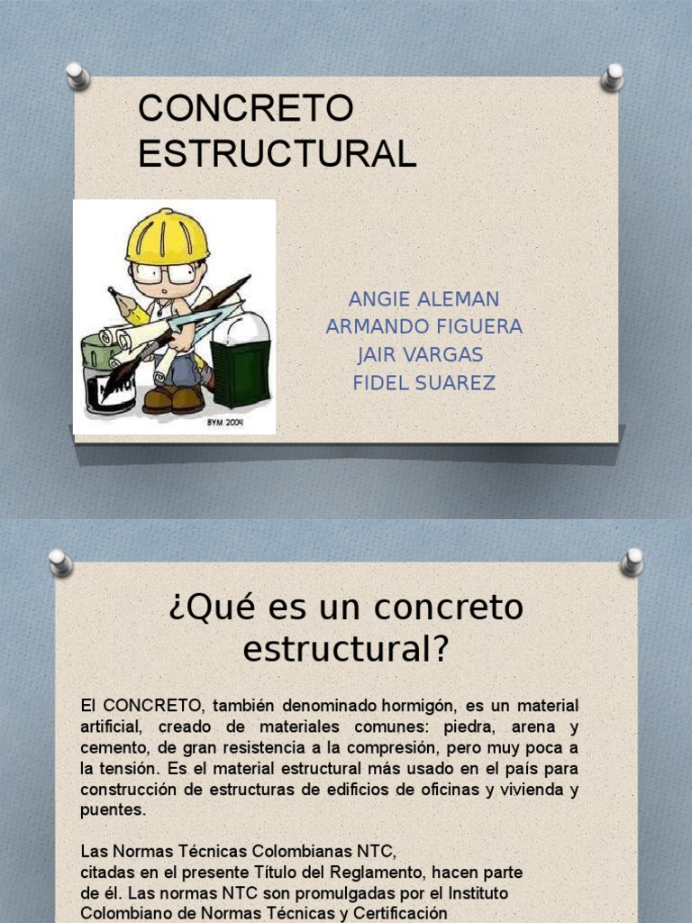Concreto Estructural Diapositivas | PDF | Hormigón | Cemento