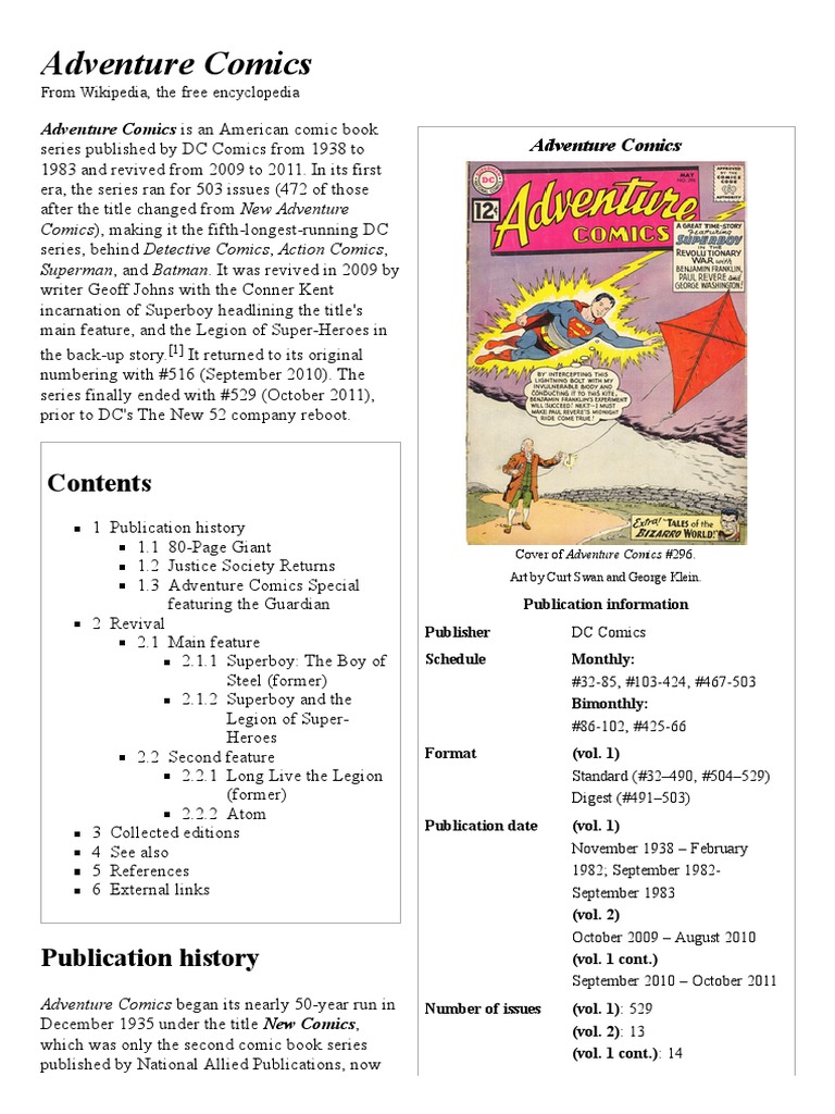 Adventure Comics. | PDF | Dc Comics Superheroes | Dc Comics Characters