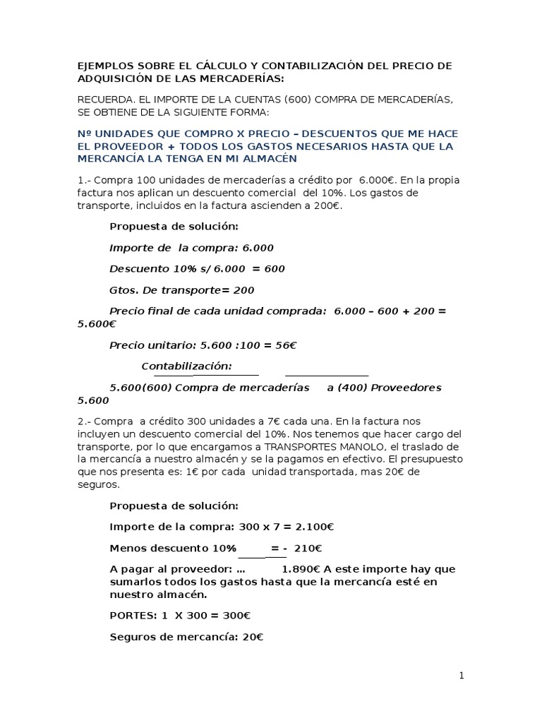 Ejemplos de Compras y Ventas | Factura | Presupuesto