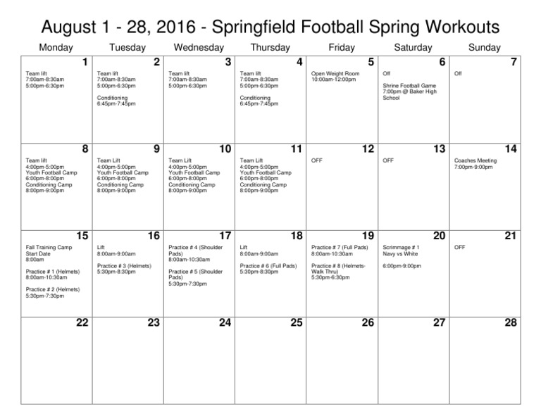 August Calendar | PDF