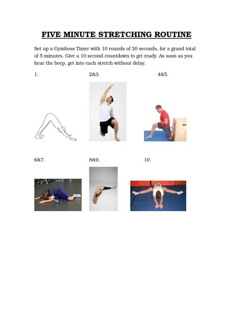 Five Minute Stretching Routine | PDF