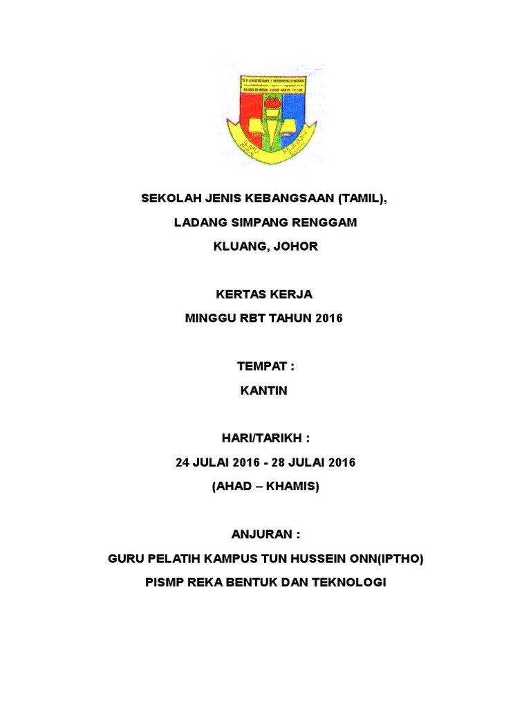 Kertas Kerja Minggu RBT | PDF