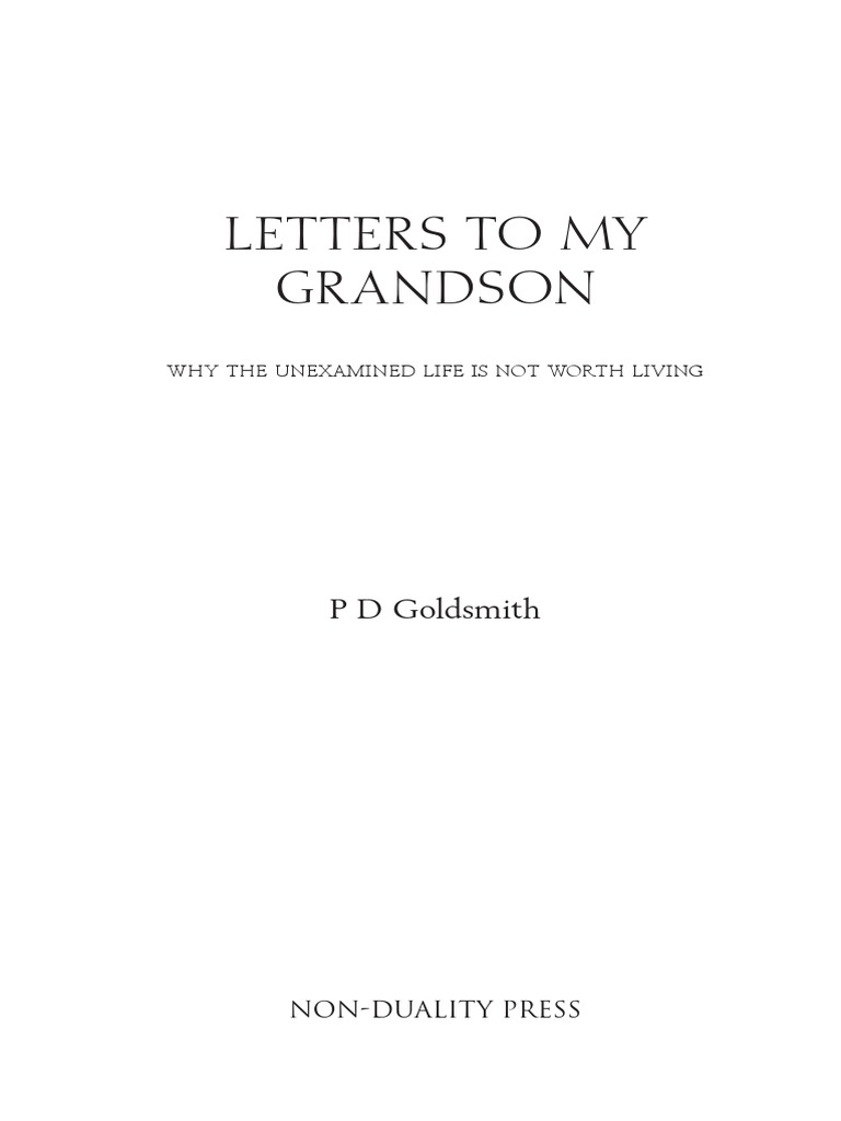 Letters To My Grandson Letter Twelve PD Goldsmith | PDF | Reincarnation ...
