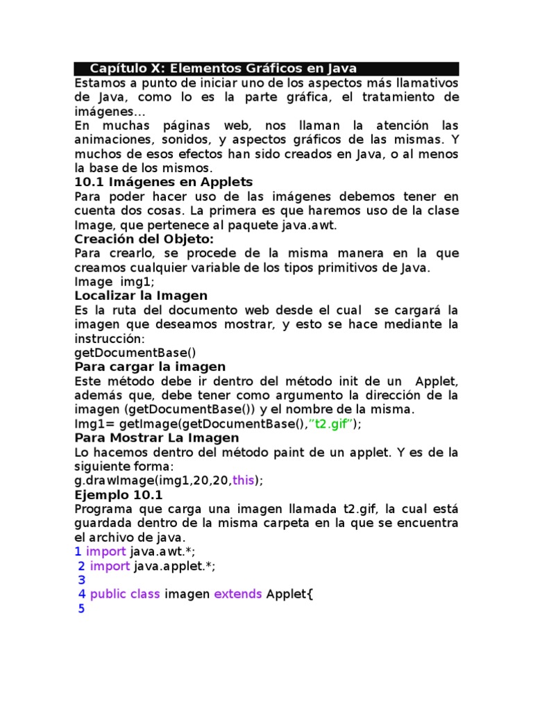 Elementos Graficos en JAVA | PDF | Interfaces gráficas de usuario ...