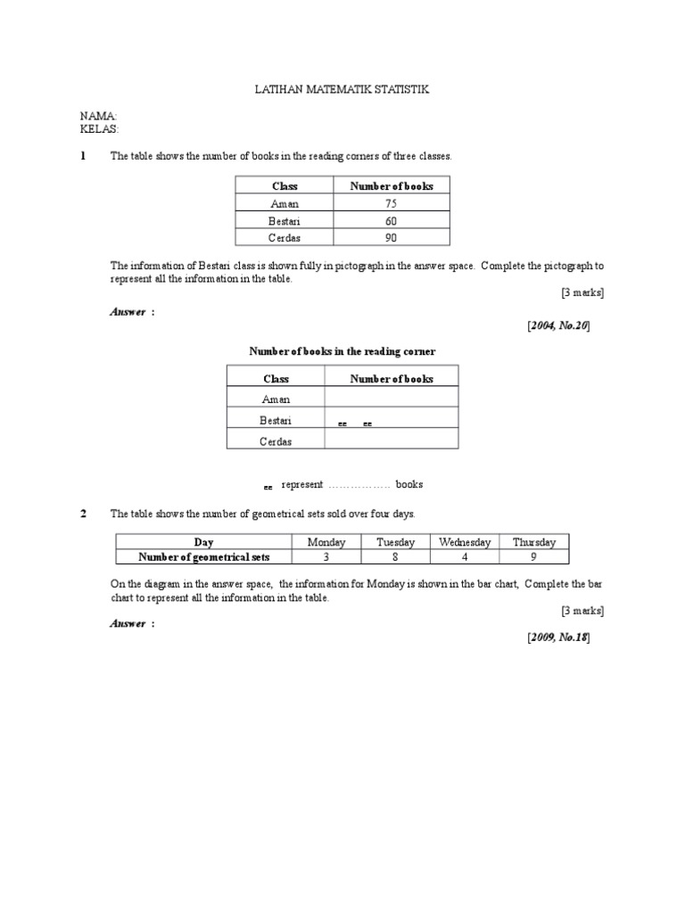 Latihan Matematik Statistik | PDF | Mathematical Relations | Discrete ...