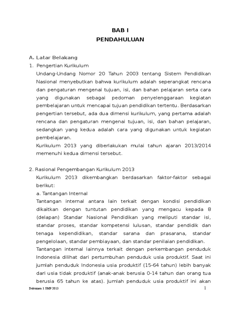 Contoh ISI DOKUMEN 1 SMP | PDF