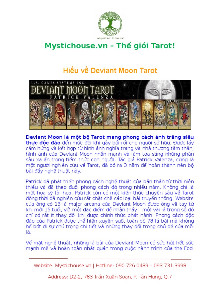Hiểu Về Deviant Moon Tarot | PDF