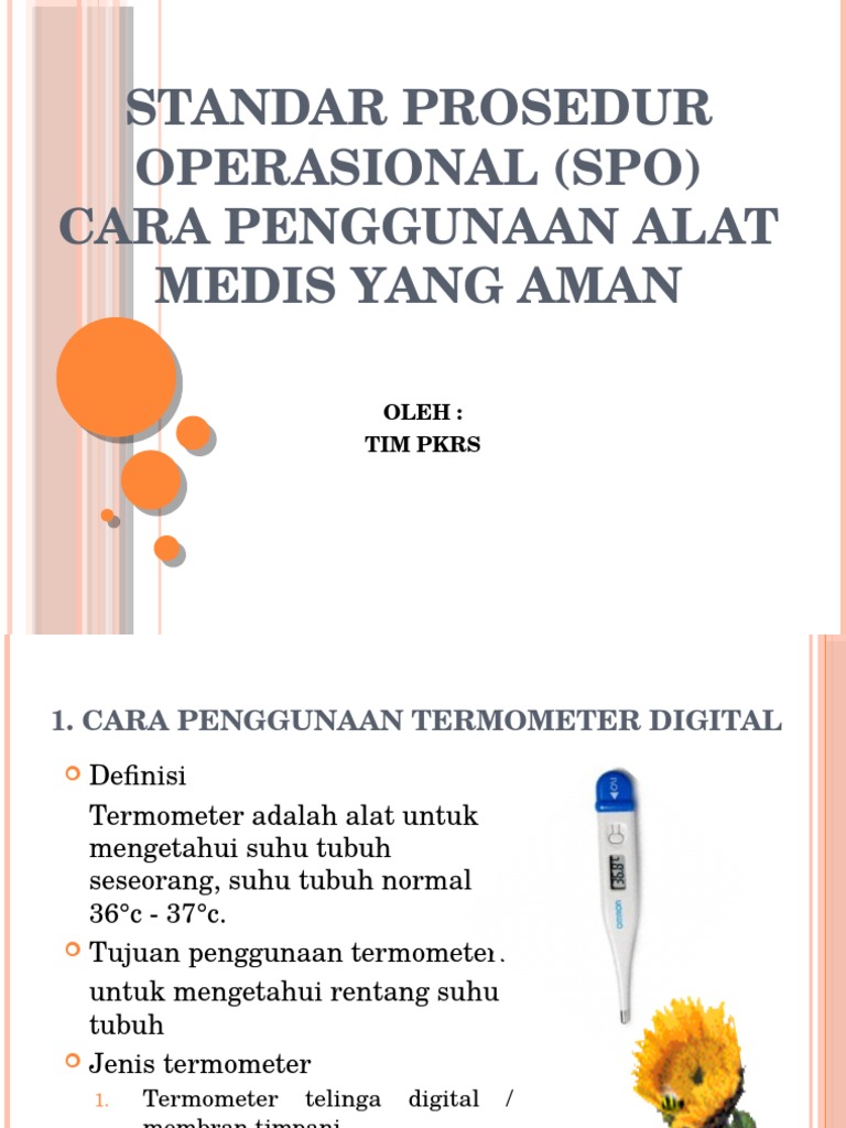 Slide Cara Penggunaan Termometer Digital | PDF