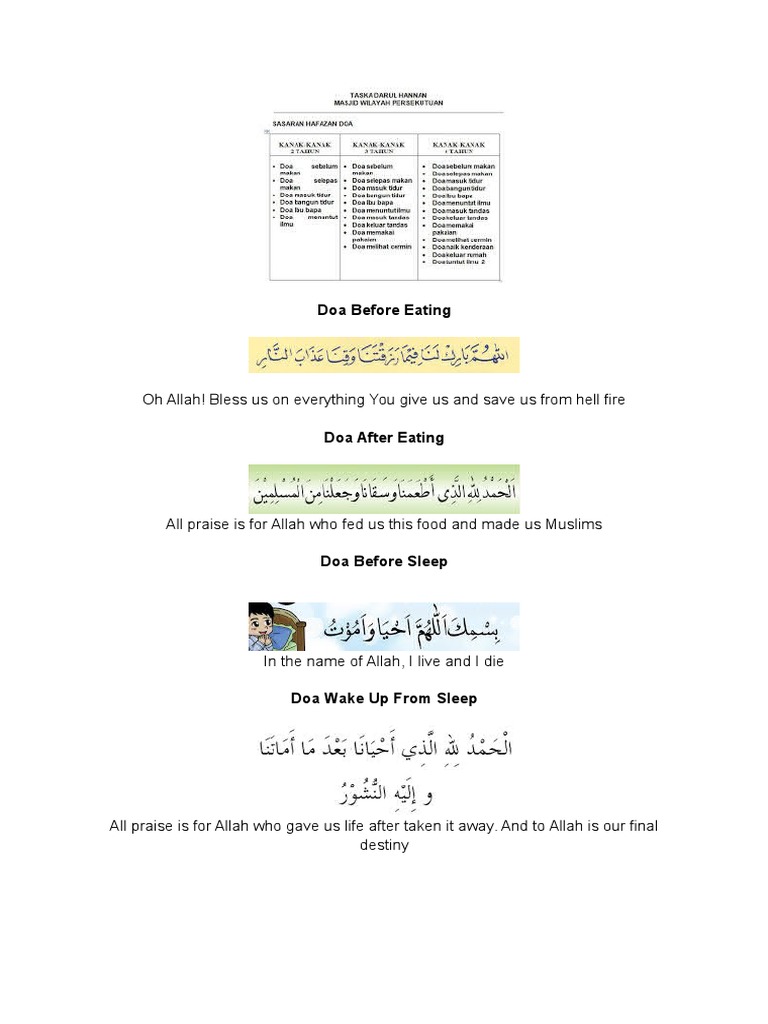 Doa For Children | PDF | Religion & Spirituality