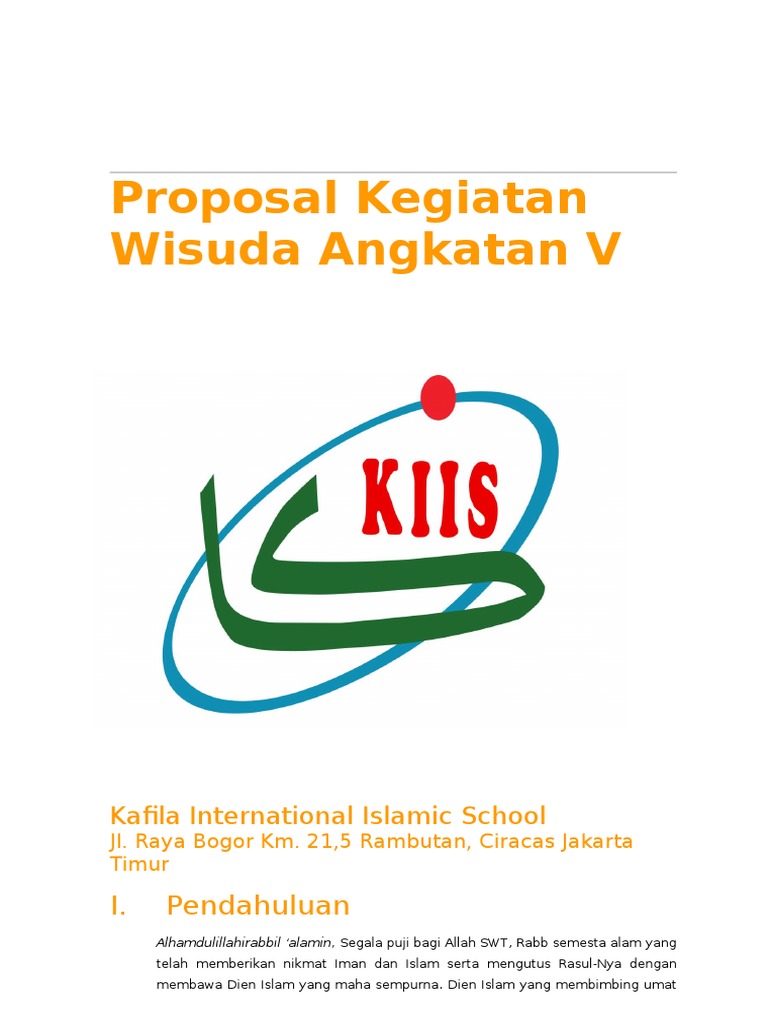 Proposal Wisuda Akbar Kiis 1437 | PDF