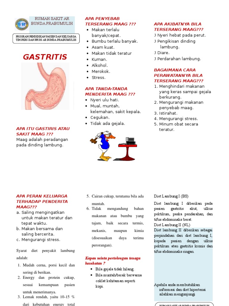 Leaflet Gastritis | PDF