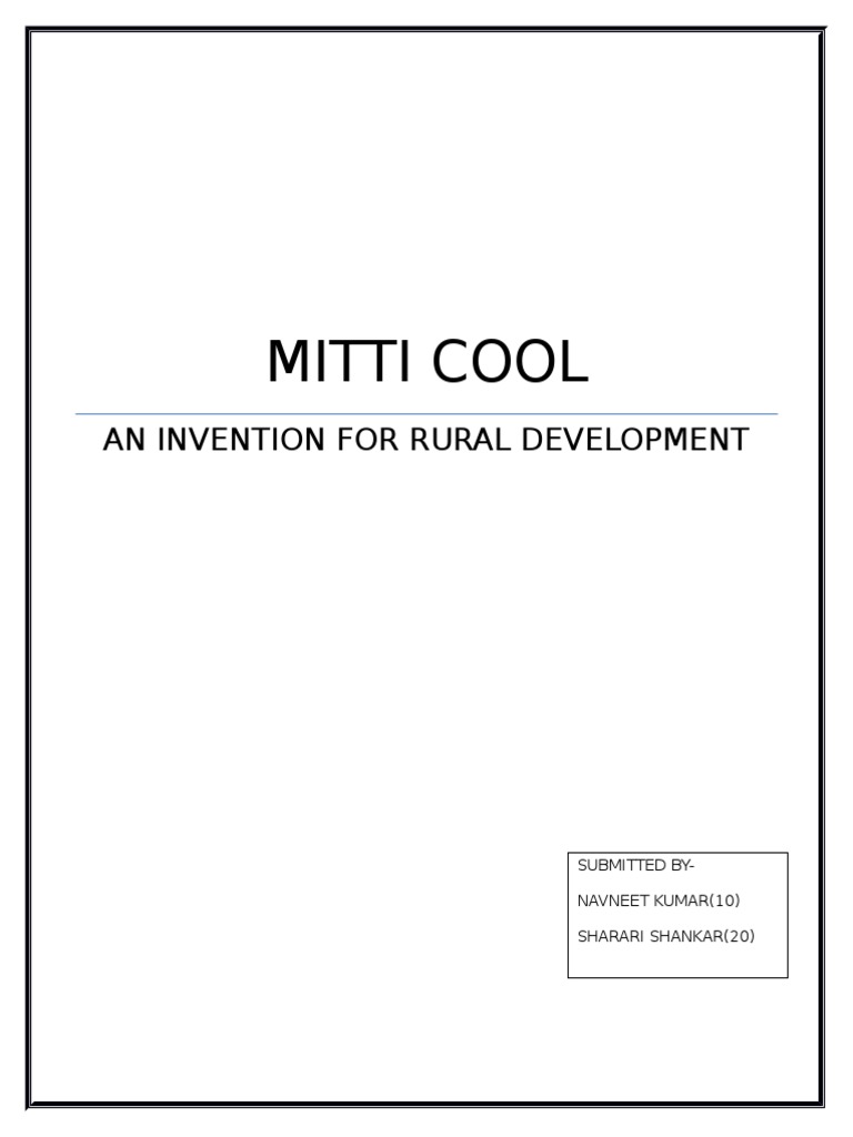 Rural Innovation for Sustainable Living: The Story of Mitticool and its ...