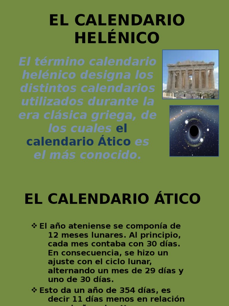 El Calendario | PDF | Antigua Grecia | Religión Griega Antigua