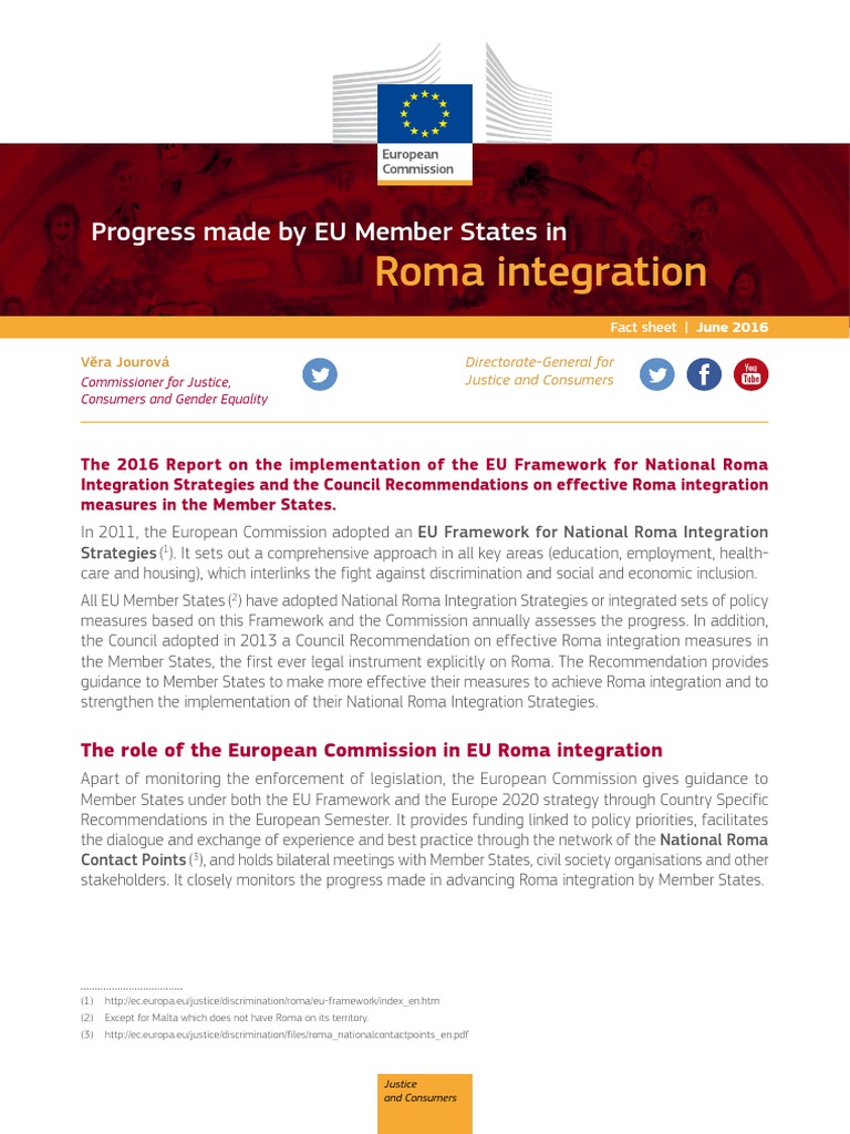 Roma Report 2016 Factsheet en | PDF | European Union | European Commission
