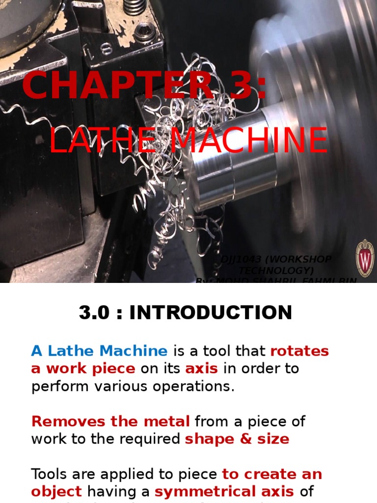 Chapter 3 Lathe Machine Pdf Machining Screw