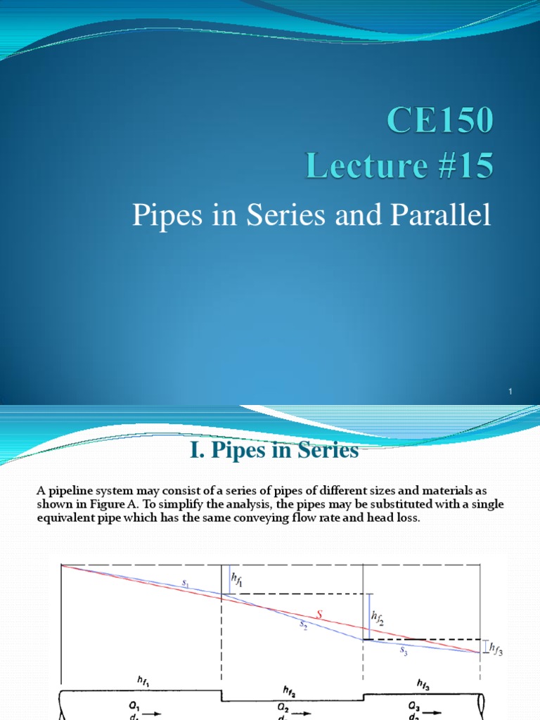 Pipes in Series and Parallel | PDF