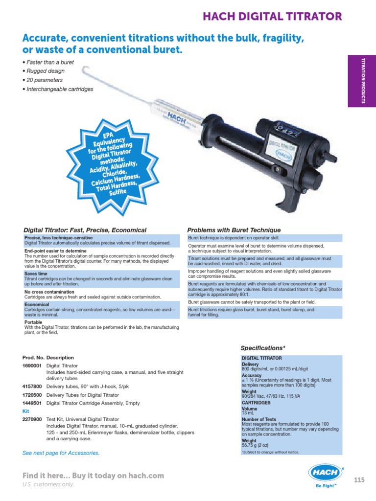 Digital Titrator | Titration | Chlorine