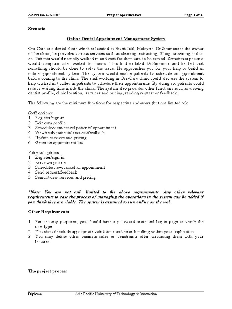 SDP Assignment UCDF1401 Preview Version | Download Free PDF | Specification (Technical Standard ...