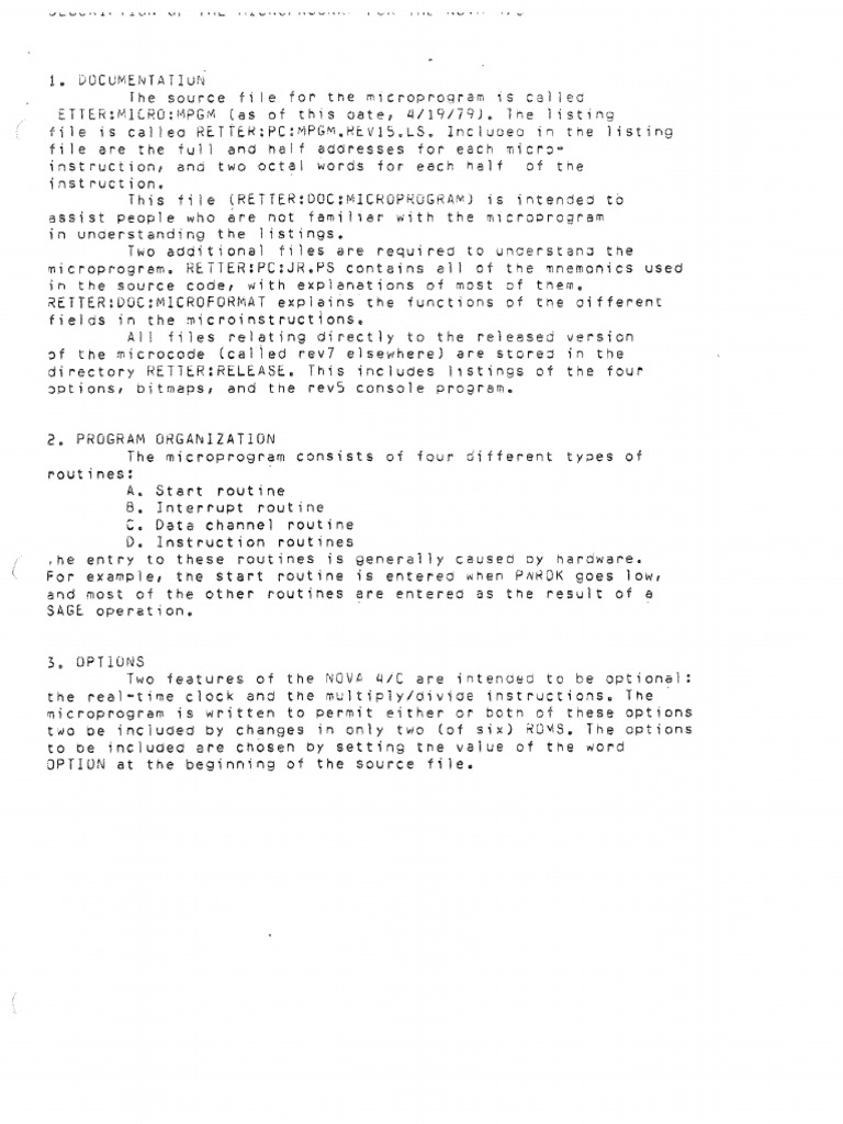 Data General Nova 4C Microprogram | PDF