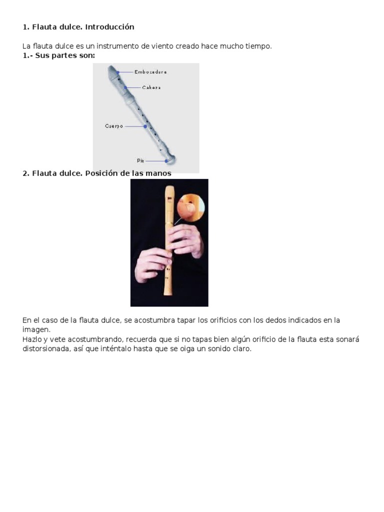 Notas En Flauta Dulce Pdf