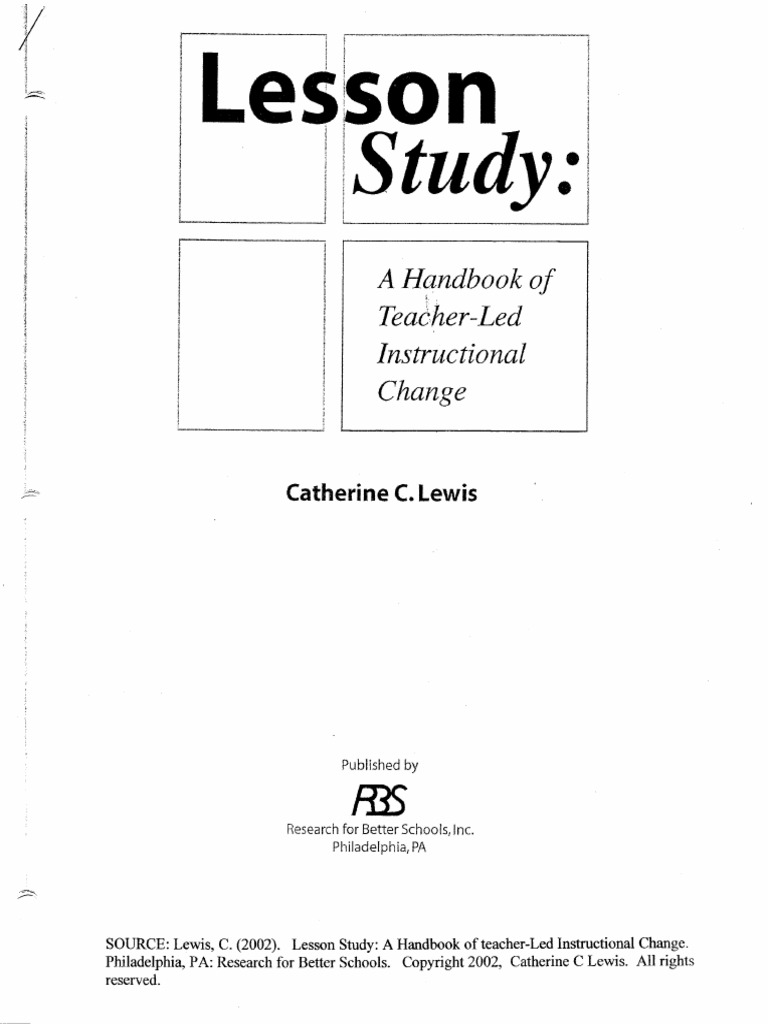 Catherine Lewis Lesson Study Steps | PDF