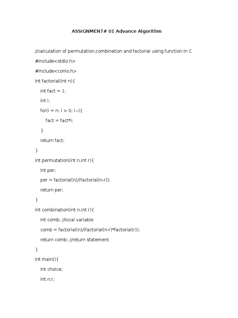 ASSIGNMENT# 01 Advance Algorithm | PDF