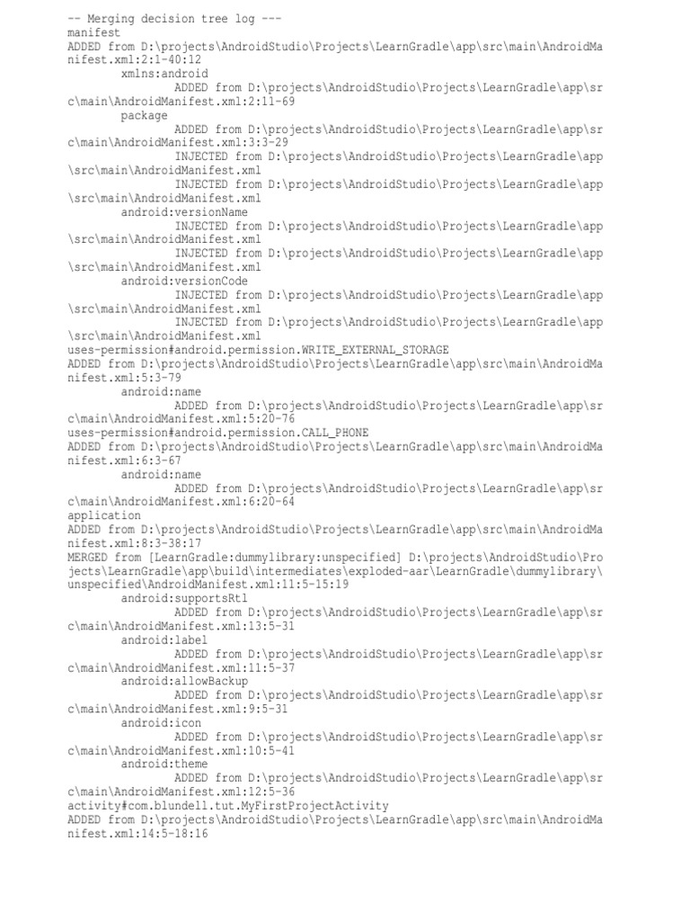 Manifest Merger Debug Report | PDF | Alphabet Inc. | Android (Operating System)