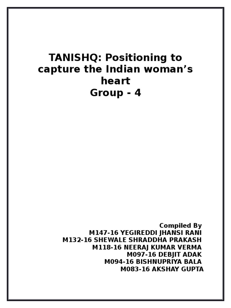 Section B Group 4 Tanishq | PDF